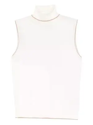 Eleventy Turtleneck Sleeveless Top
