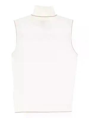 Eleventy Turtleneck Sleeveless Top