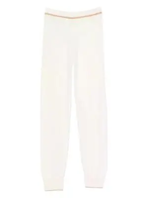 Eleventy Drawstring Knitted Track Pants - Neutrals