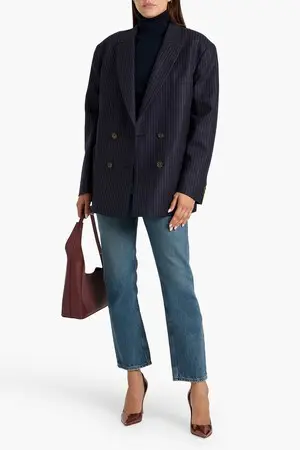 BLAZÉ MILANO Pinstriped Wool And Cashmere-blend Blazer