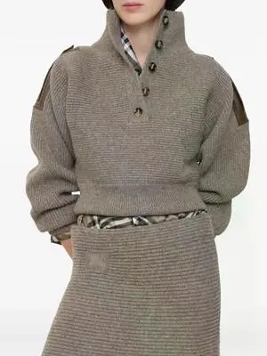 Burberry Wool Half-button Sweater