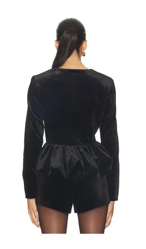 Astr The Label X Nicolle Velvet Jacket - Black