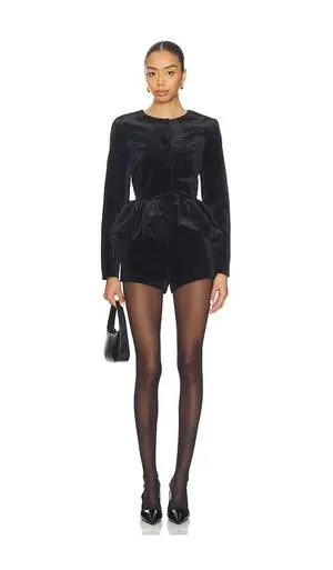 Astr The Label X Nicolle Velvet Jacket - Black