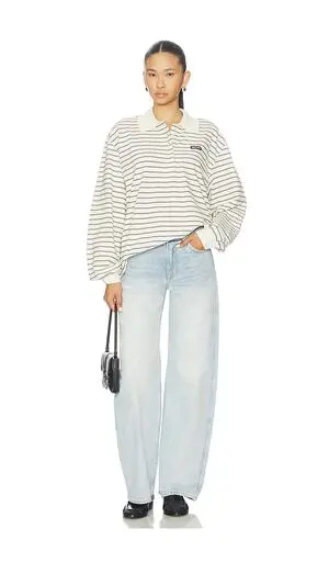 ROTATE BY BIRGER CHRISTENSEN Pique Long Sleeve Polo