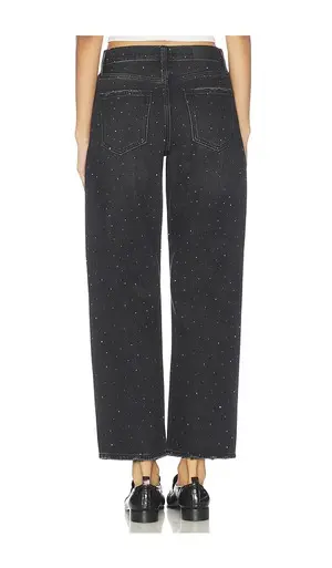 PISTOLA Lexi Midrise Bowed Straight Jeans In Black