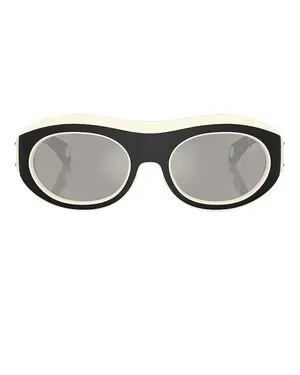 Moncler Ramillon Sunglasses - Matte Butter & Mirror Silver