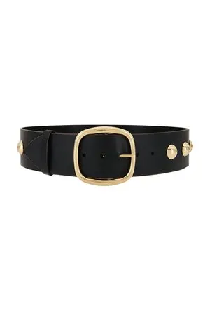 Chloé Buckle Leather Belt - Gold & Black