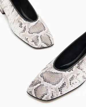 Giorgio Armani Python-print Ballerinas - Patterned