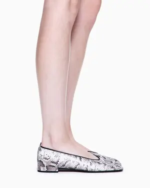 Giorgio Armani Python-print Ballerinas - Patterned