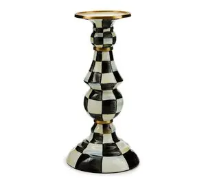MACKENZIE-CHILDS Check Large Pillar Candlestick - One-color