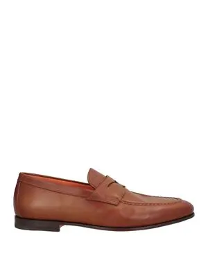 Santoni Leather Penny Loafers
