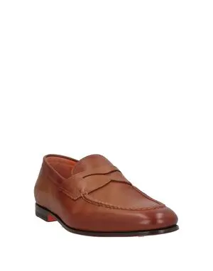 Santoni Leather Penny Loafers