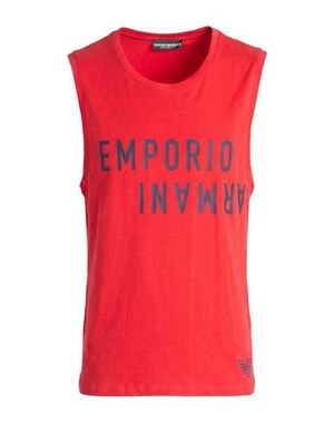 Emporio Armani Cotton Jersey Logo T-shirt - Red