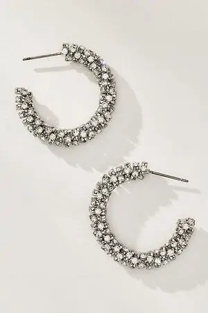 Anthropologie Small Hoop Earrings - Silver
