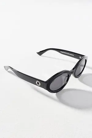 REALITY EYEWEAR London Oval Sunglasses - Black
