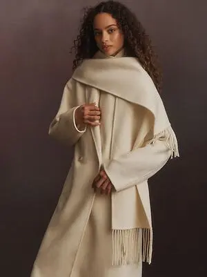 Rue Sophie Greta Wool Coat And Scarf