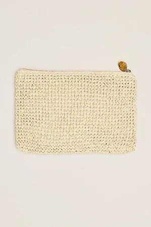 Stoney Clover Lane Woven Raffia Pouch