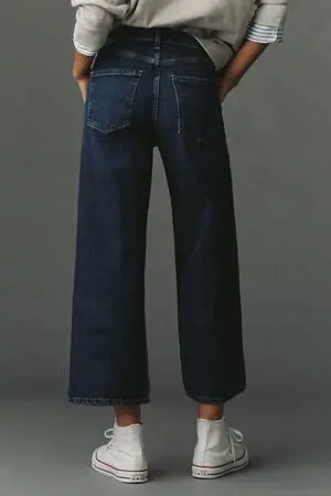 AGOLDE Ren High-rise Crop Wide-leg Jeans - Echo