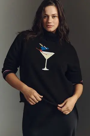 RACHEL ANTONOFF Après Ski Martini Turtleneck Sweater - Black