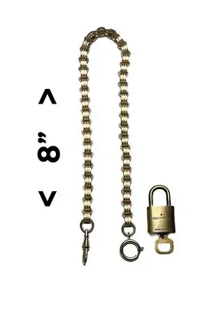 LUX REVIVAL Vintage 1990s Lv Padlock And Key With Chain Necklace
