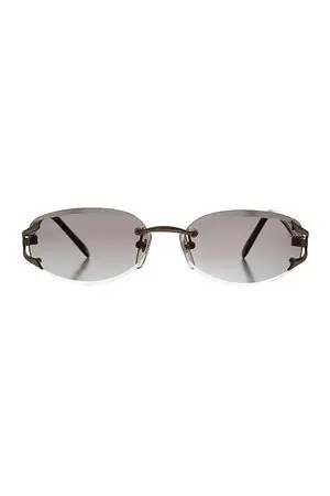 SUNGLASS MUSEUM Vintage Cruz Oval Sunglasses - Grey