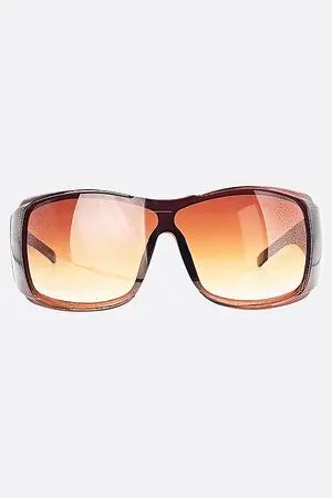 GIANT VINTAGE SUNGLASSES Giant Vintage Conceited Shield Sunglasses - Brown