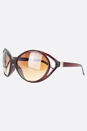 GIANT VINTAGE SUNGLASSES Global Boho Oval Sunglasses - Brown