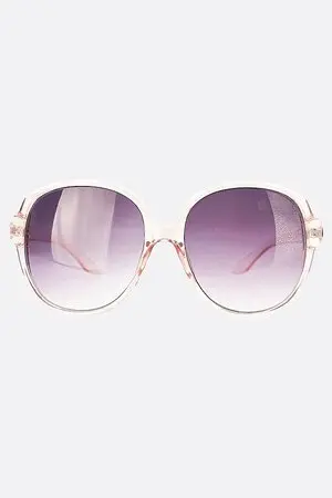 GIANT VINTAGE SUNGLASSES Whisper Oversized Round Sunglasses - Pink