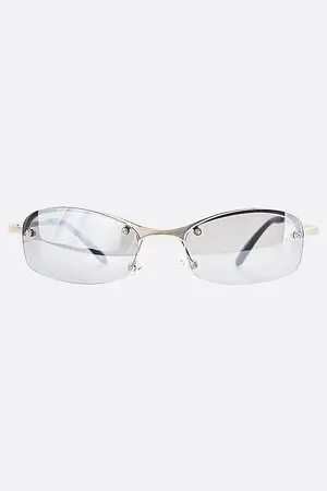 GIANT VINTAGE SUNGLASSES Giant Vintage Mission 90's Rimless Sunglasses - Silver