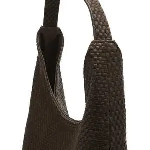 ST. AGNI Lattice Weave Large Tote - Coffee
