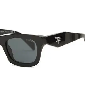 Prada Geometric Frame Sunglasses - Black/dark Grey