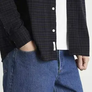FORET Creek Heavy Flannel Check Overshirt