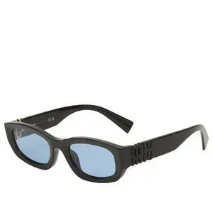 Miu Miu B04s Rectangle Sunglasses - Black/light Blue