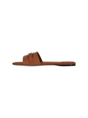 FERRAGAMO Gancini Sandals - Brown