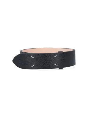 MAISON MARGIELA Four Stitches Leather Belt - Black