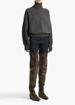 Khaite Willem Cashmere Sweater - Stone