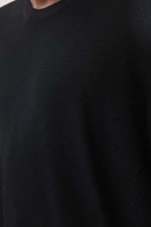 Johnstons Of Elgin Superfine Merino Mesh T-shirt - Black