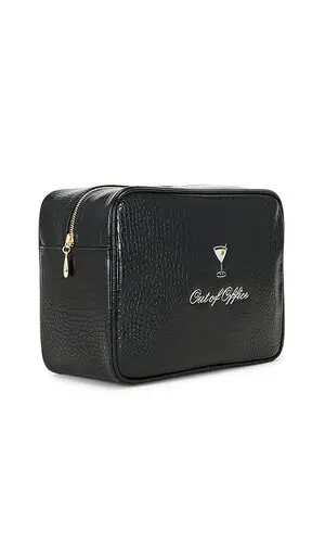 ABBODE Out Of Office Martini Croc Pouch - Black