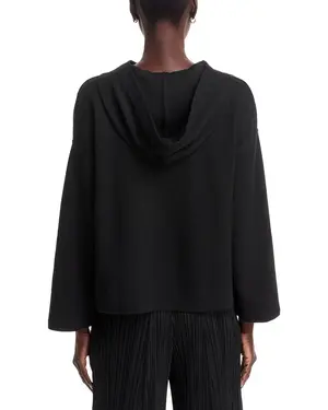 Eileen Fisher Waffle Double Knit Hooded Top