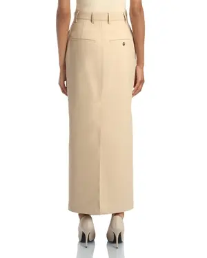 Wardrobe.NYC Drill Column Skirt - Stone