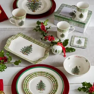 SPODE Christmas Tree Annual Dessert Tray