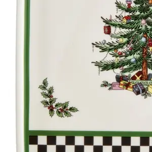 SPODE Christmas Tree Black & White Serving Board, 13.5