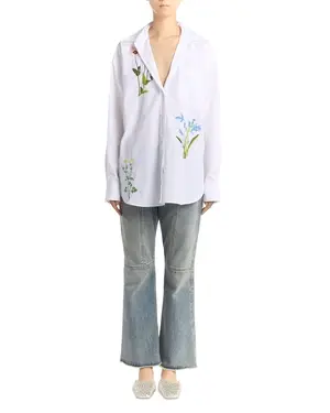 Stella McCartney Flower Embroidered Shirt - Pure White
