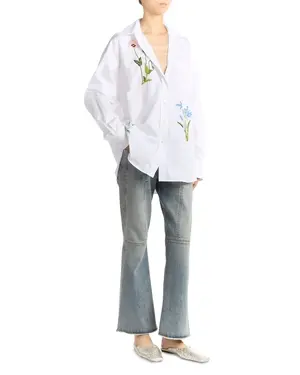 Stella McCartney Flower Embroidered Shirt - Pure White