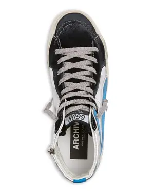 GOLDEN GOOSE Slide High-top Sneakers - Silver/black