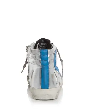 GOLDEN GOOSE Slide High-top Sneakers - Silver/black