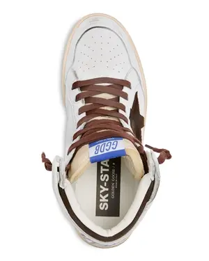 GOLDEN GOOSE Sky Star High-top Sneakers - White/beige