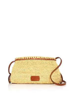 Staud Maude Raffia Convertible Clutch - Naturalta
