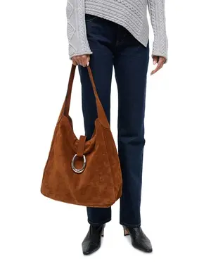 Staud Maya Suede Hobo Bag
