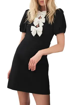Mint Velvet Bow Detail Mini Dress